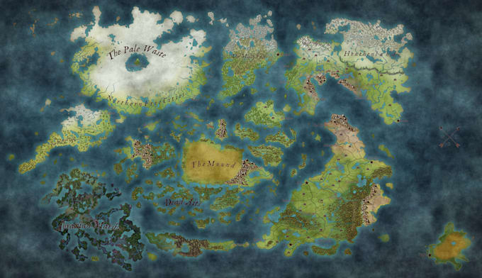 Create a 4k fantasy map for you by Emach55 | Fiverr