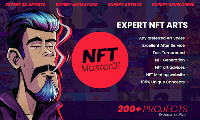 Create unique nft art or generate 1k,5k, 10k nft collection by Nftmaster01 | Fiverr