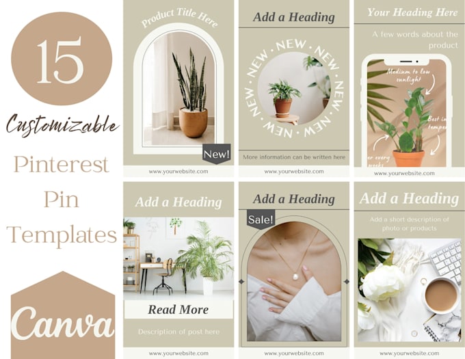 Create editable pinterest pin templates in canva by Haleyhelmold | Fiverr