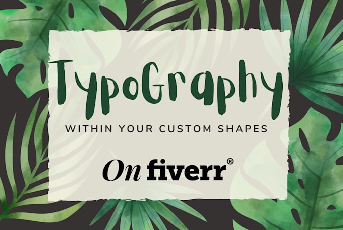 Design anything in typography within your custom shapes by Leenus ...