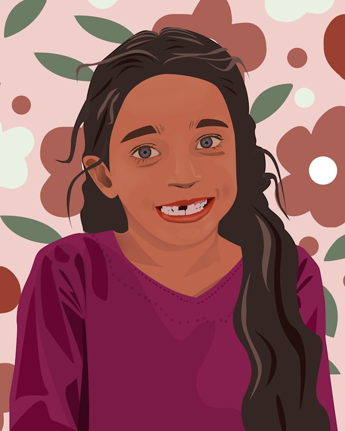 Create a vector illustration of your self portrait by M_japanese | Fiverr