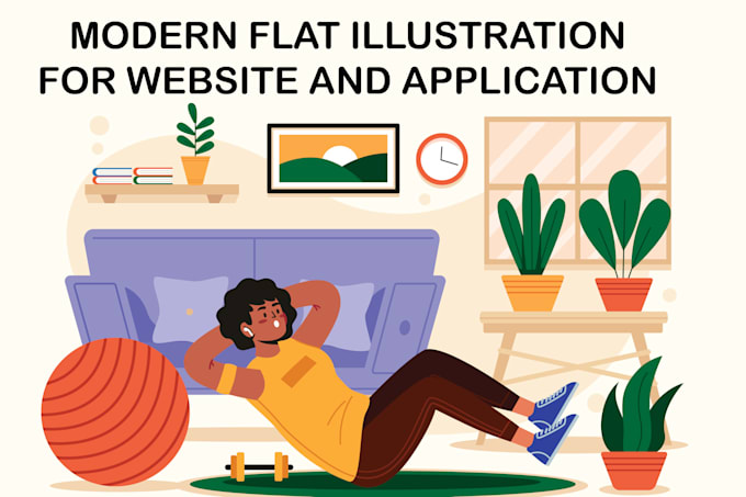 Make modern flat illustration for your app or web by Magy_art | Fiverr