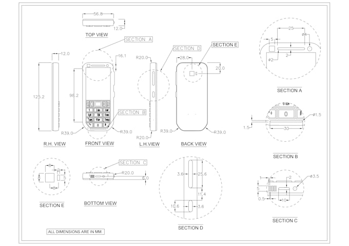 Do 2d drawing 3d cad model product design 3d print stl file by ...