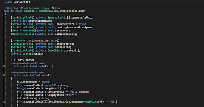 Write your necessary csharp unity scripts by Dmrdev0 | Fiverr