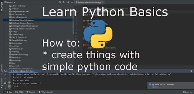 Do basic python programming by Marqellbroxton | Fiverr