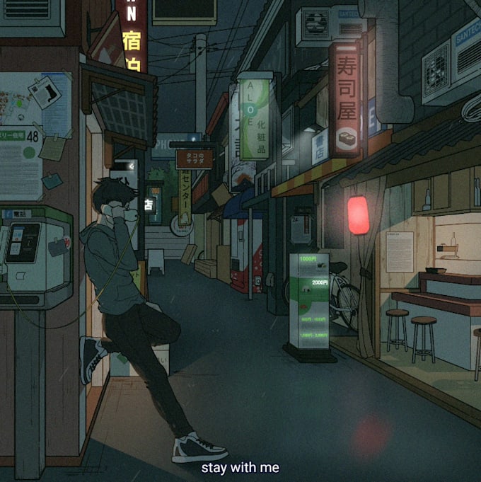 Draw lofi and chill animation loop with detailed background by ...