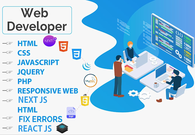Be your front end web developer html css bootstrap react next by ...