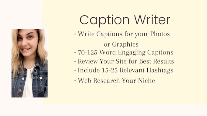 Write engaging posts for your graphics or photos by Bherr23 | Fiverr