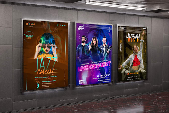Design unique poster and flyer within 24 hours by Qirat_rajput | Fiverr