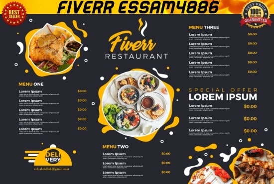 Do modern restaurant menu design by Essam4886 | Fiverr