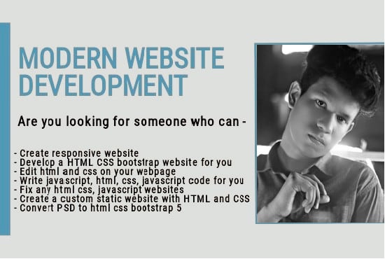 Design And Develop Modern Websites By Useing Html Css Javascript Bootstrap By Tamim000 Fiverr