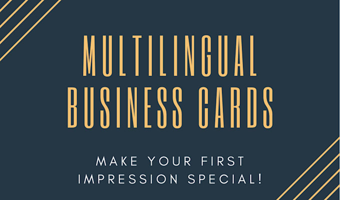 Design multilingual business cards by Mes_student | Fiverr