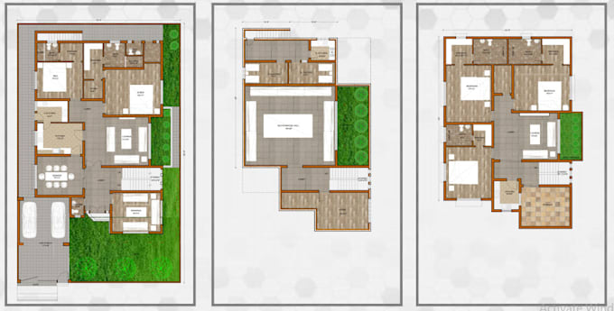 Do rendering of 2d floor plan in autocad and photoshop by ...