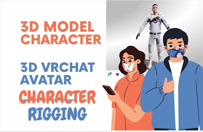 Create 3d custom vrchat avatar model for you by Janina_j | Fiverr