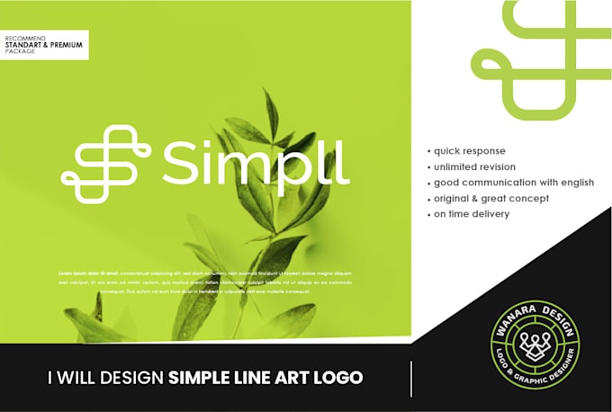 Design simple line art logo by Wanara | Fiverr