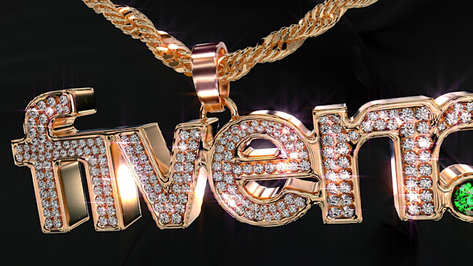 Make a 3d iced out logo on chain animation by Agornyy | Fiverr