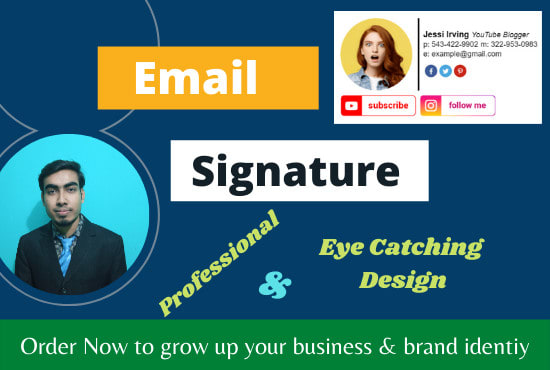 Create professional eye catching email signature by Aangkon7 | Fiverr