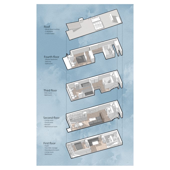 Create tasty axonometric diagrams by Stanislav_arts | Fiverr