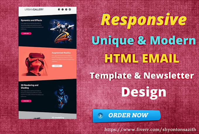 Design and code responsive html email template,newsletter by ...