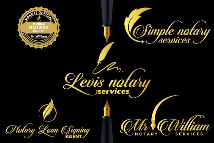 Make modern signature notary logo by Lalonodesigner | Fiverr