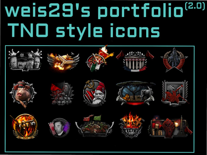 Create hearts of iron 4 icons in every style by Weis29 | Fiverr