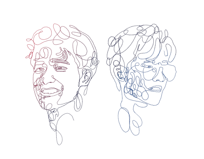 Draw one continuous line art in 24 hours by Luigilus | Fiverr