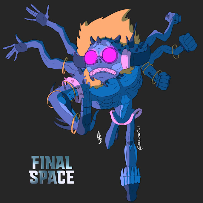 Draw final space fanart by Accurart | Fiverr