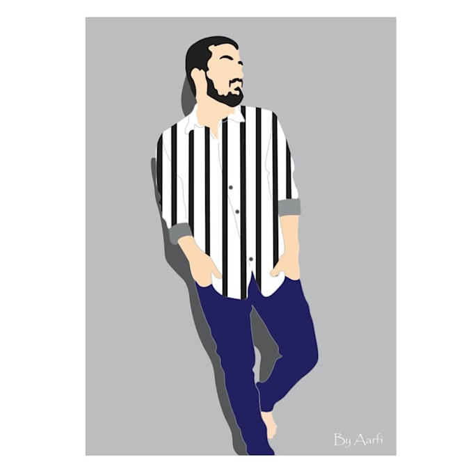 Create digital vector illustration of a human face by Imbaishat | Fiverr