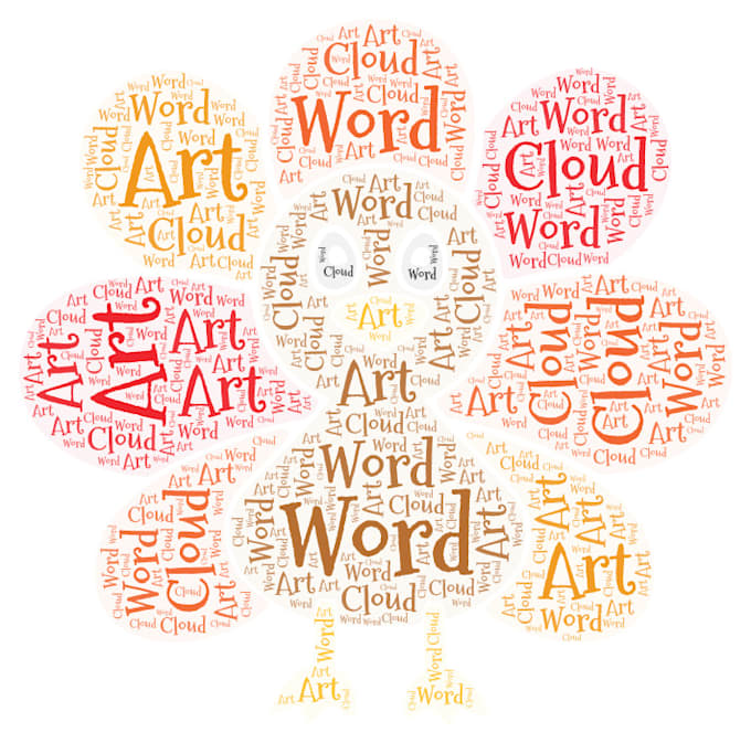 Do word art design or word cloud art with your text and shape by ...