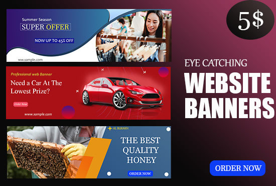 Design amazing web banner by Afaqnaseer | Fiverr