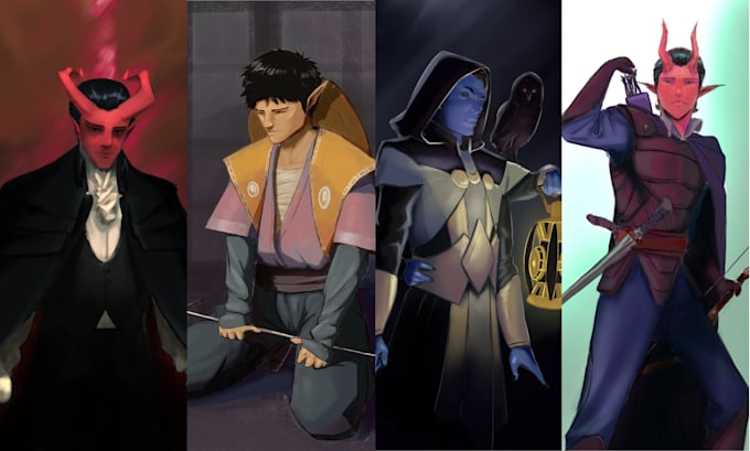 Draw your dnd or final fantasy ocs, fanart for you by Vjaywai | Fiverr