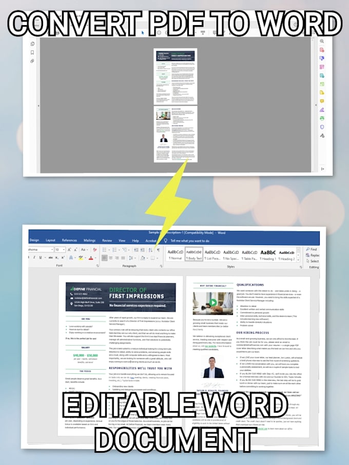 Convert your documents to editable document by Maeshie1105 | Fiverr