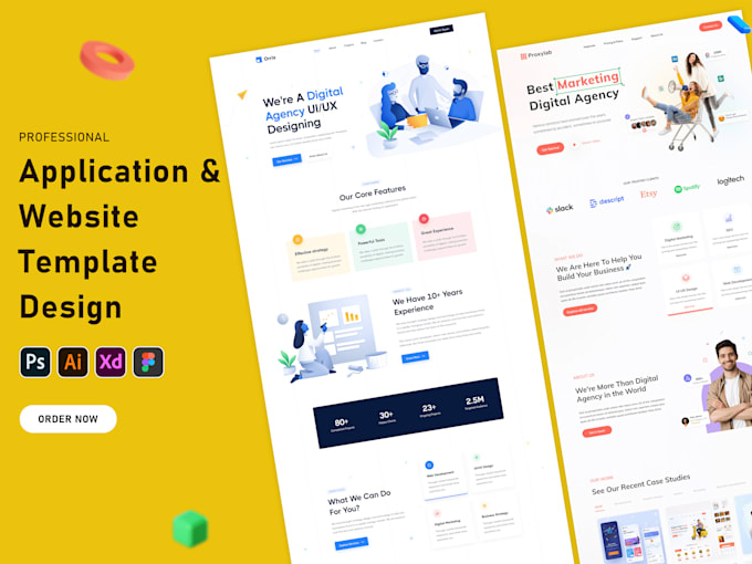Design web and app template in psd, xd, figma website design by ...