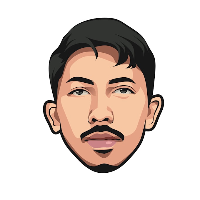 Draw an amazing headshot cartoon by Todayvect | Fiverr