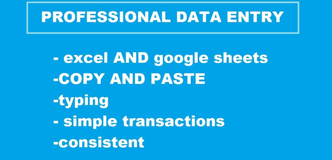 Do your boring data entry for you by Shesgotapen | Fiverr