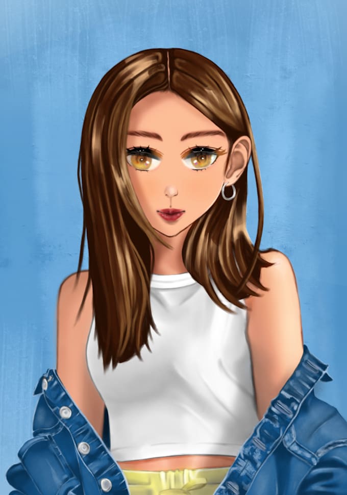 Draw semi realistic character or anime style by Malamonggg | Fiverr