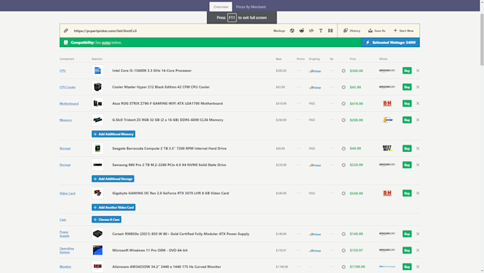 Create a custom pc build list based on your needs by Jon_mag | Fiverr