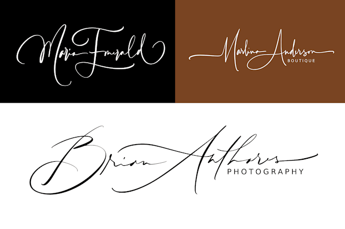 Design handwritten signature, calligraphy logo by Signatica | Fiverr