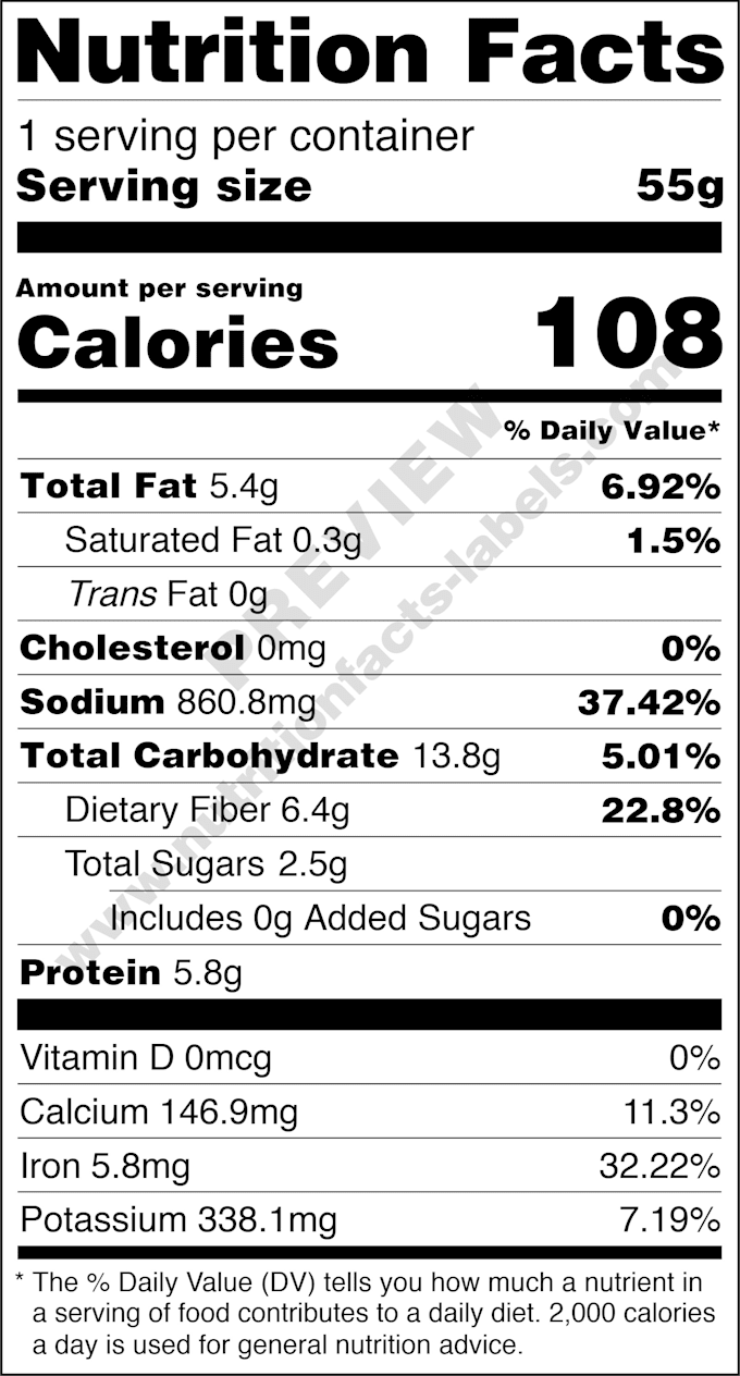 Create fda eu nutrition facts label by Mealplan081 | Fiverr