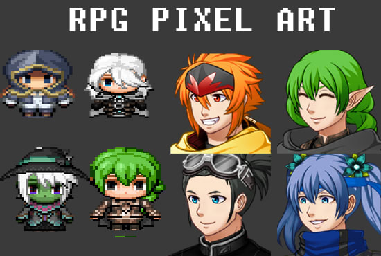 Draw rpg pixel art characters for your game by Justicemanns | Fiverr