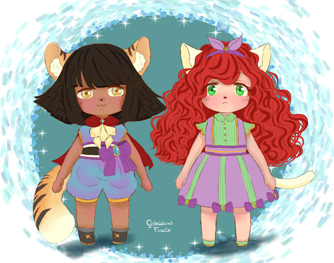 Anime style character concept art by Gabifaccio | Fiverr