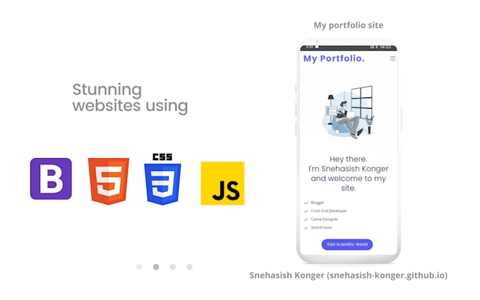 Be your frontend web developer with html css bootstrap by Curiosity173 ...