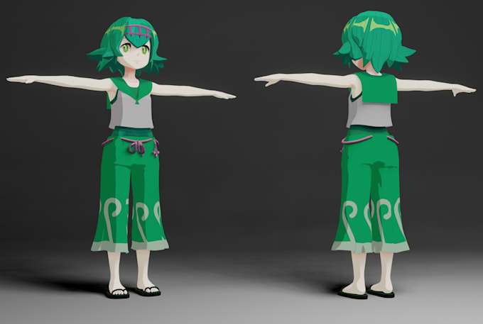 Do 3d anime model, custom vrchat avatar for vrc, vtubing, pc or quest ...
