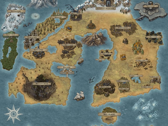 Create maps for your fantasy campaign by Xeratios | Fiverr