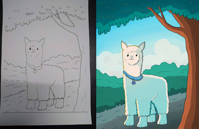 Redraw and convert your hand drawing into digital art by Rounakdraws ...