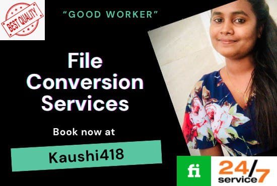 Do file conversion services by Kaushi418 | Fiverr