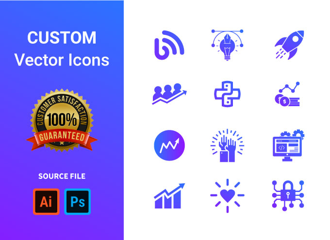 Design creative custom vector icons and flat icon set by Jawadakram567 ...