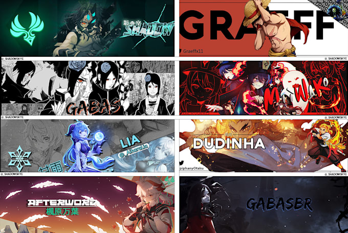 Design you a anime, genshin or league character header by Zshadows | Fiverr
