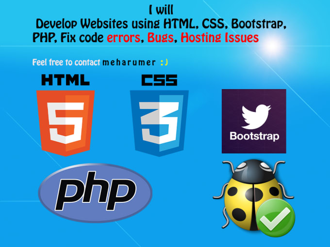 Fix html, css, bootstrap, php issues of your site by Meharumer | Fiverr Fix html, css, bootstrap, php issues of your site by Meharumer | Fiverr
