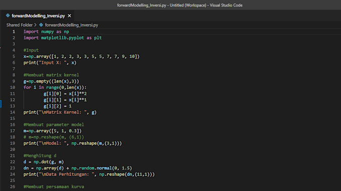 Entry and make simple python program by Fredericuskevin | Fiverr